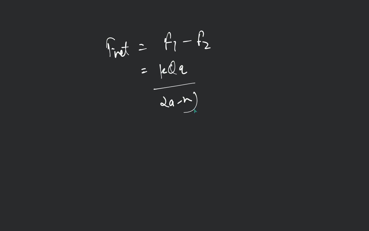 9. Two equal charges +Q are fixed at a distance 2a. A third charge +q mas..