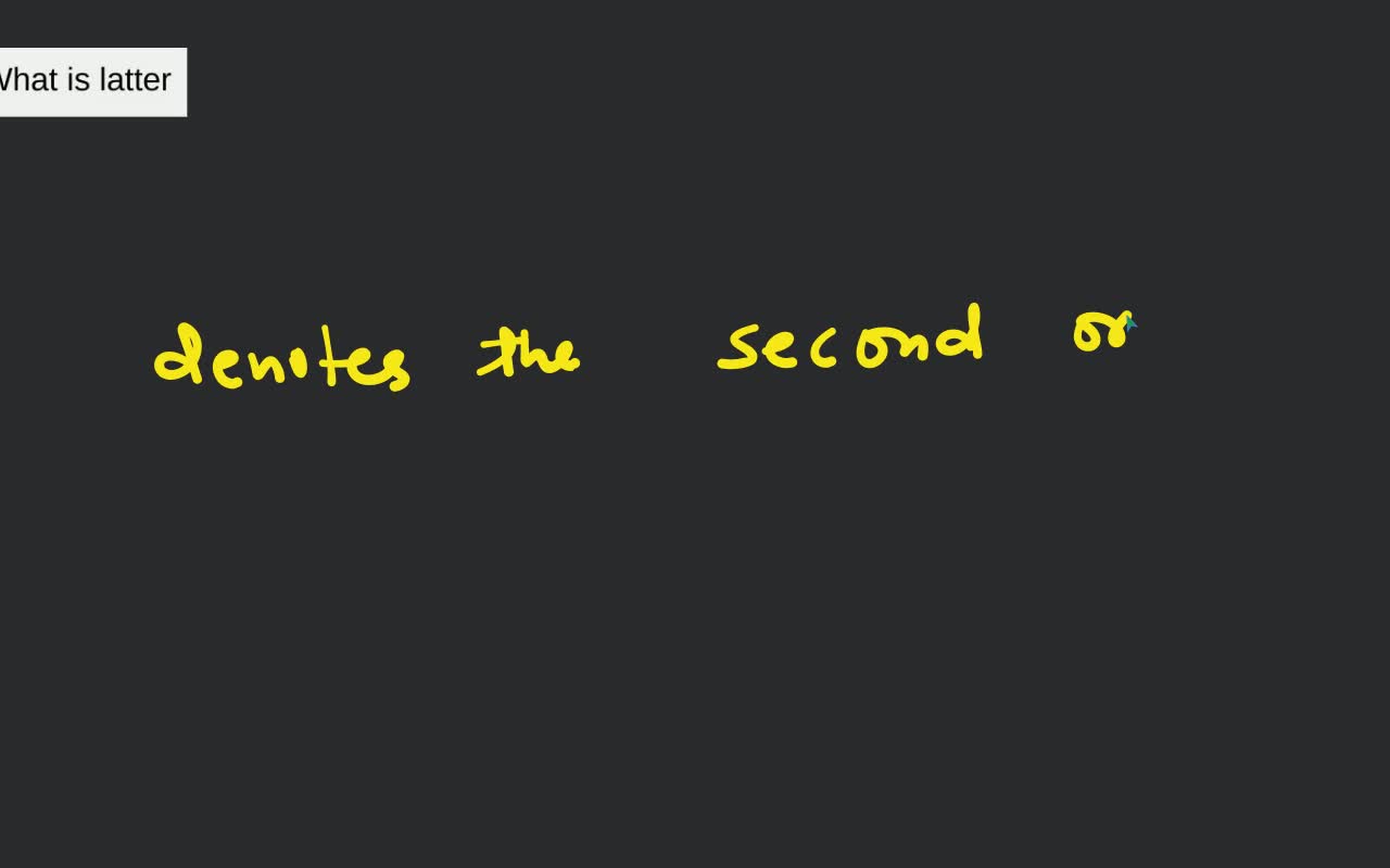 What is latter | Filo