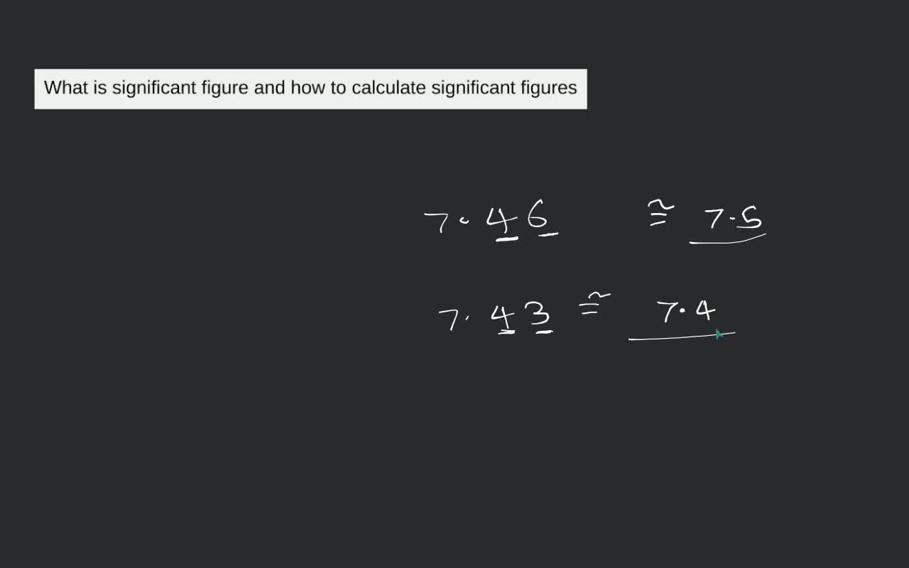 What is significant figure and how to calculate significant figures | Filo