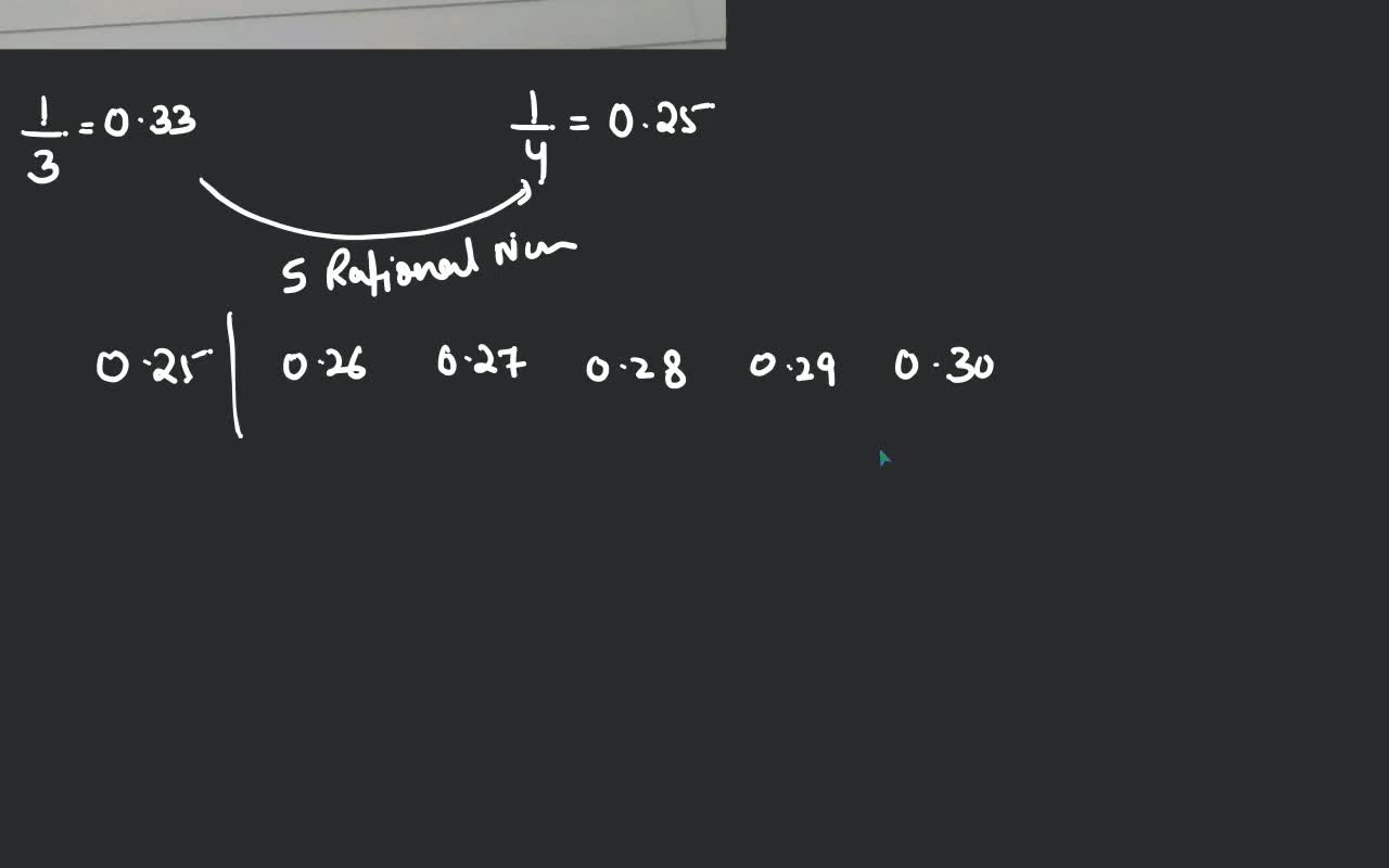 5 Rational Numbers between \frac{1}{3} and \frac{1}{4} | Filo