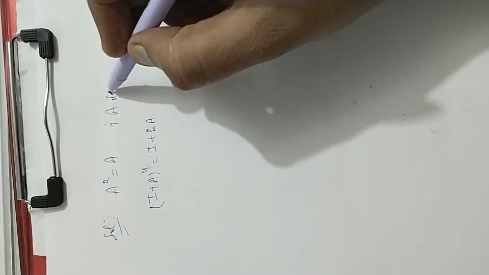 #DIBY-01 If A²=A, (A is a square matrix) and (1+A)=1+KA (k is a scalar),