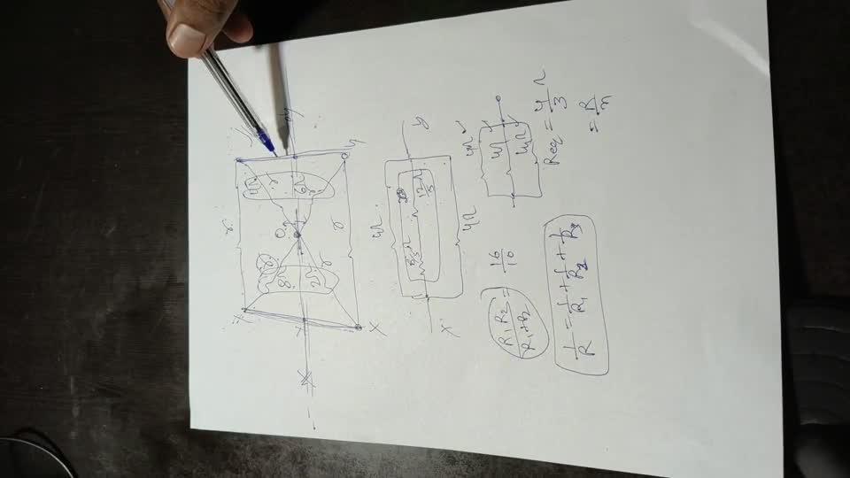 034 The total resistance between x and y in ohms is:- (1) 1 Ω www (2) 4 Ω..