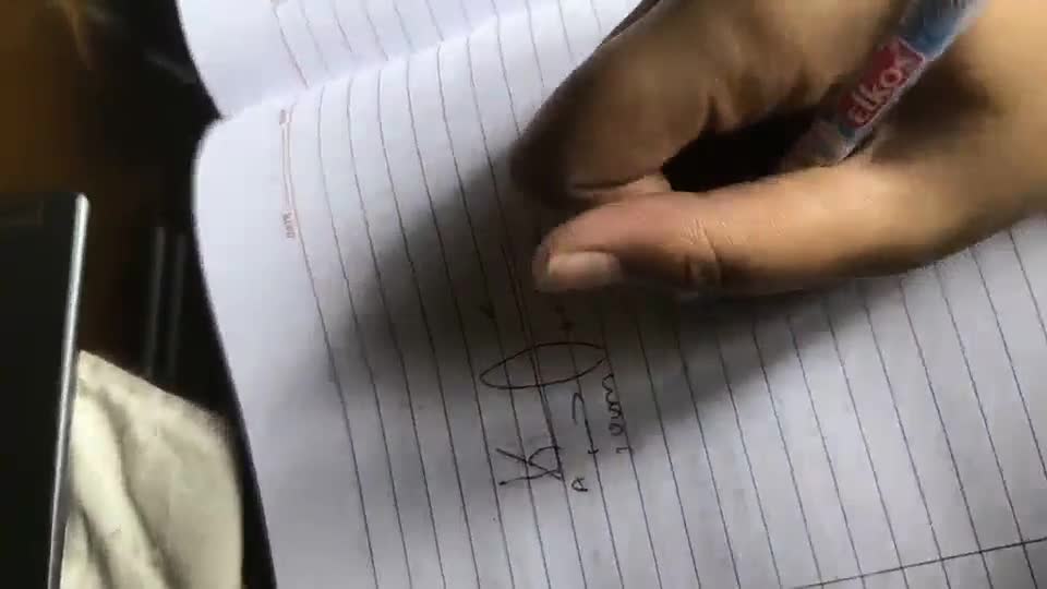 Q42 A slanted object AB is placed on one side of convex lens as shown in