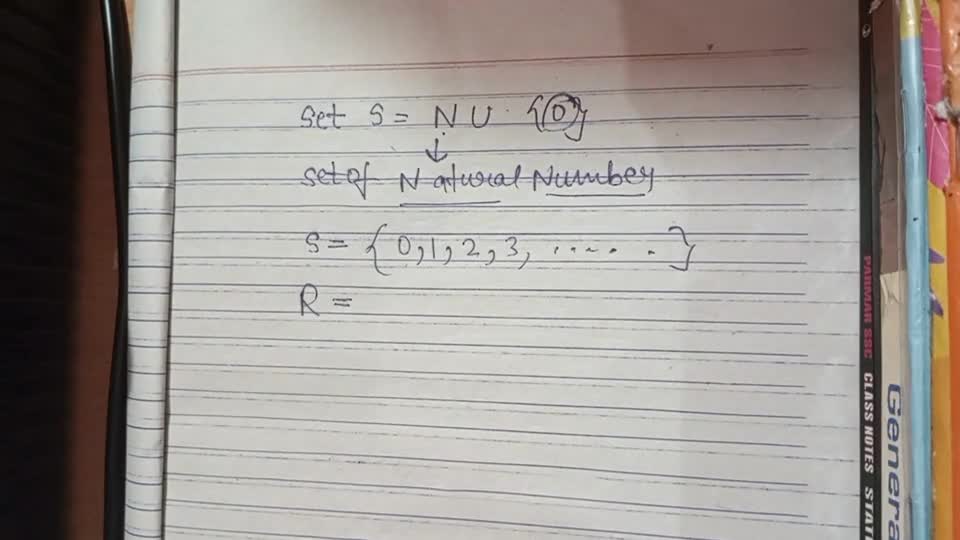 11/43 Lets= NU {0}. Define a relation R from S to R by: R = {(x, y): logé..
