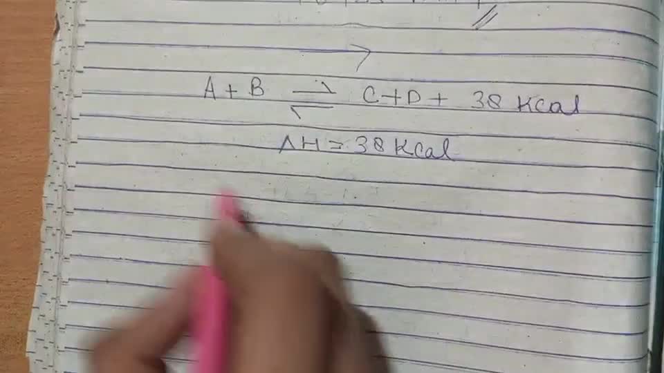 The activation energy of the reaction, A+BC + D + 38 kcal is 20 kcal. Wha..
