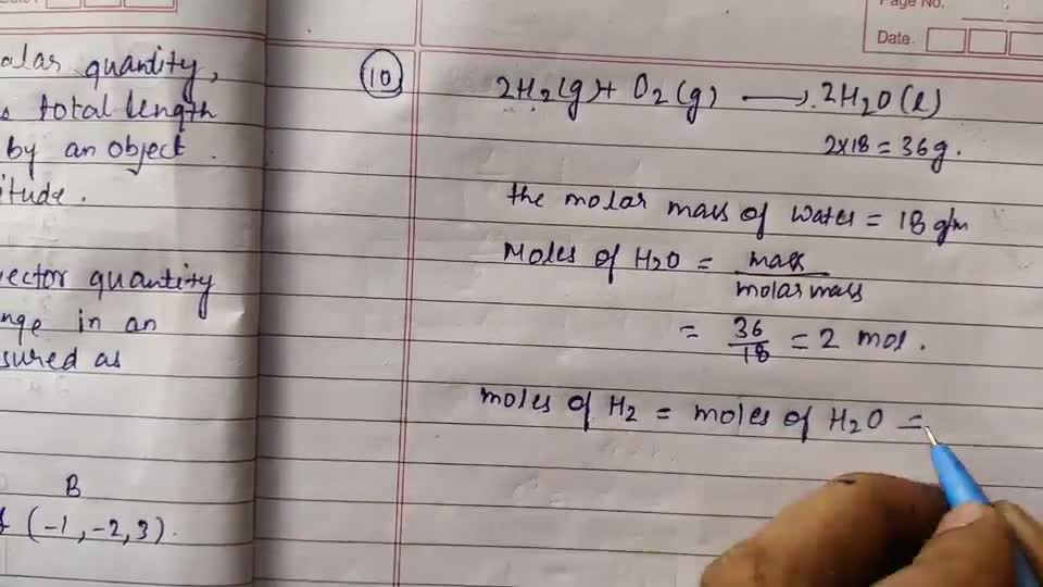 What is the molecular mass of What mass of H2 gas will react with 22.4 li..