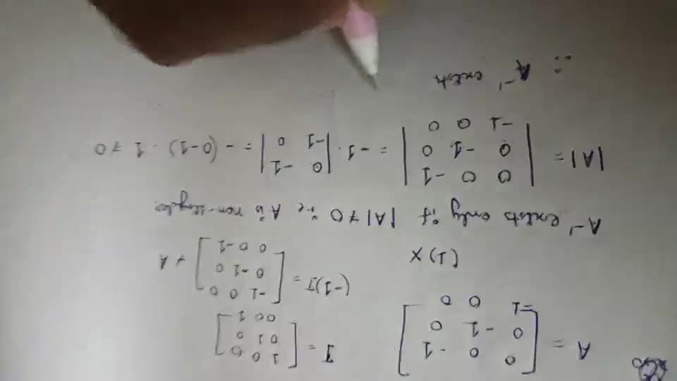 0 0 Let A= 0 1 0 The only correct statement about the matrix A is: 0 1A