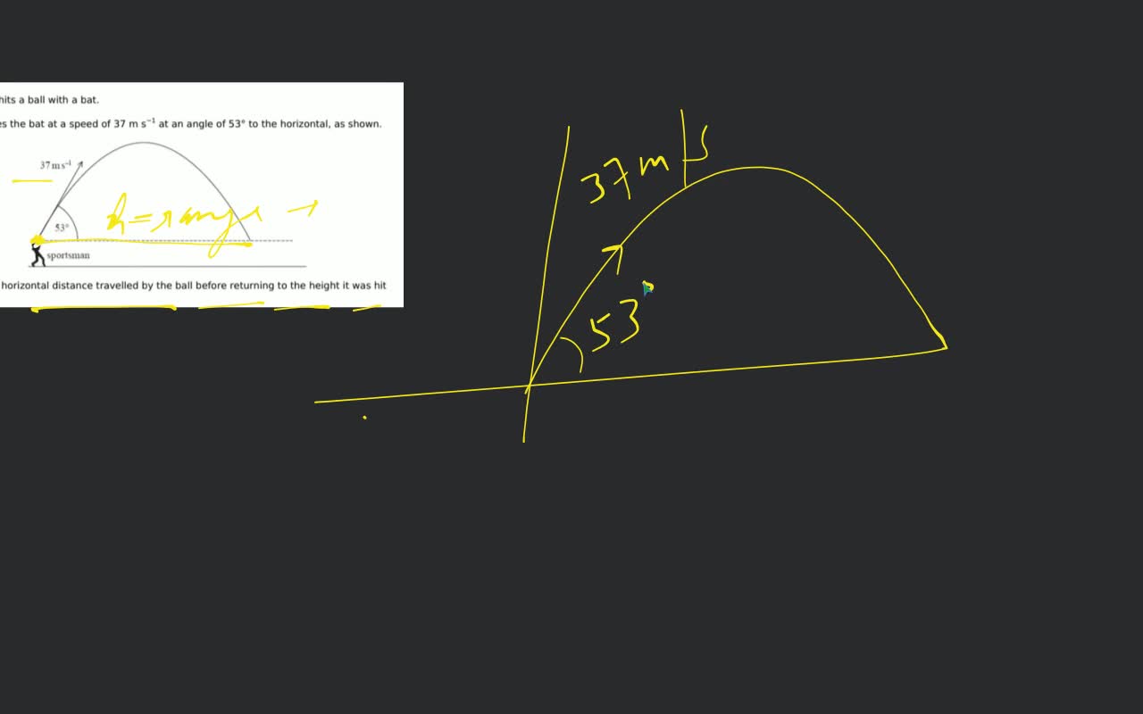 A sportsman hits a ball with a bat. The ball leaves the bat at a speed of..