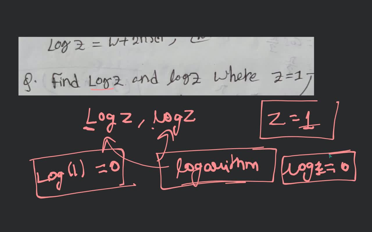 Log Z = Find Logz and logz where z=17 | Filo