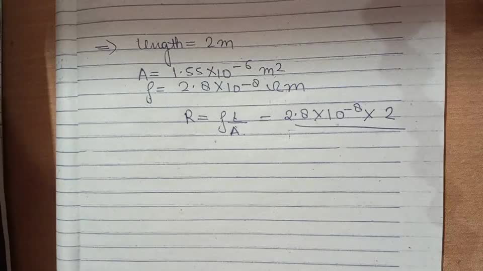 (b) What will be the resistance of a metal wire of length 2 metres and ar..